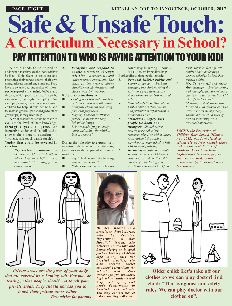 Safe-Unsafe Touch: A Curriculum Necessary in School? | Keekli